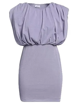 BERNA Mini Dress In Cotton Blend - Light Purple