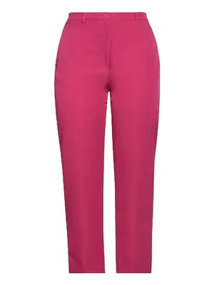 VICOLO Straight-Leg Cropped Pants Pink