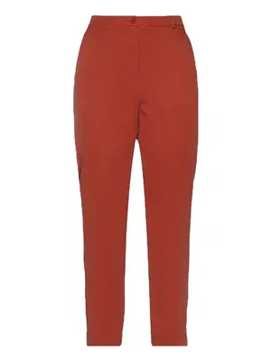 VICOLO Straight-Leg Cropped Pants Red