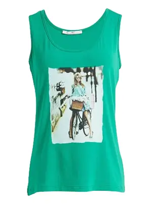 MR MASSIMO REBECCHI Jersey Tank Top Green