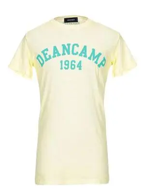 Dsquared2 Man T-shirt Pastel Yellow Size M Cotton Yellow