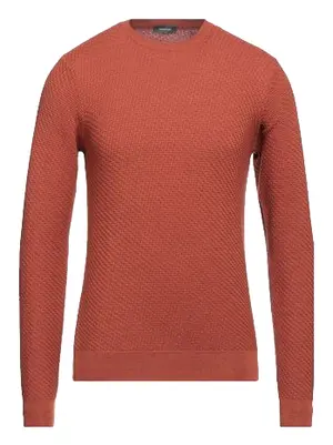 Rossopuro Lightweight Wool Crewneck Sweater - Red
