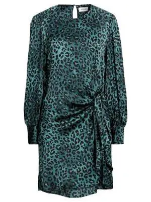 OTTOD'AME Mini Leopard-print Shirt Dress - Green