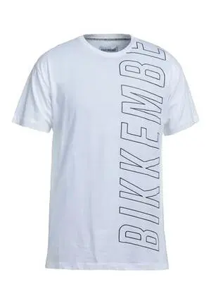 BIKKEMBERGS T-shirt Size Cotton, Elastane - White