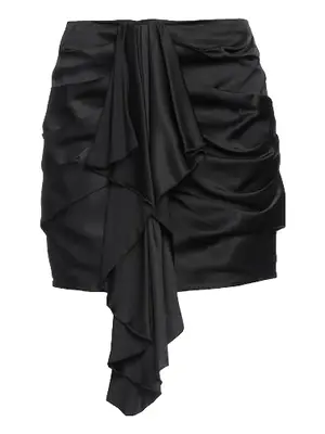VICOLO VICOLO Mini Skirt With Draped Detailing Black