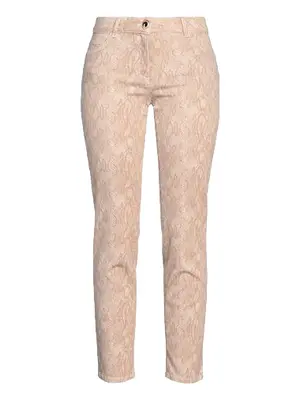 LUCKYLU  MILANO Slim-leg Cotton Blend Trousers - Beige