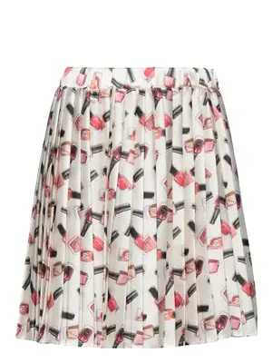 VICOLO Mini Plissé Skirt - White