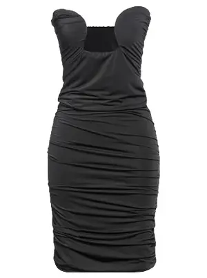 VICOLO Midi Bodycon Dress Black