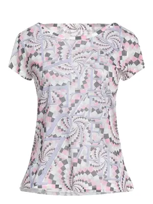 YES ZEE BY ESSENZA Geometric Print Jersey T-shirt - Pink
