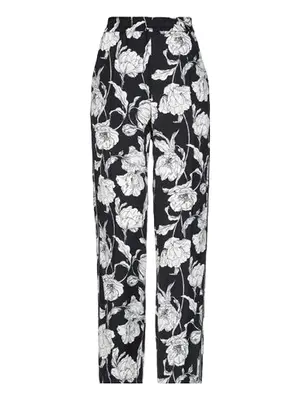 SEVENTY VENEZIA SEVENTY VENEZIA Floral Jacquard Pants Black
