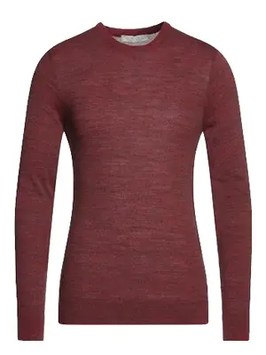VNECK Sweater In Wool, Viscose, And Acrylic - Red