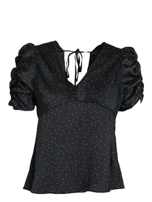 TOPSHOP TOPSHOP Peplum Polka-Dot Top