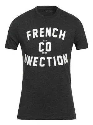 French Connection T-shirt Charcoal Size Cotton, Polyester - Grey