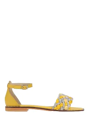 CAFÈNOIR Ankle Strap Sandals - Yellow
