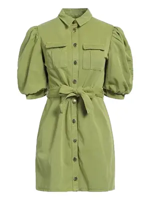 Relish Mini Shirt Dress - Green