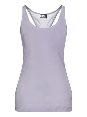DIESEL Ribbed Jersey Tank Top Purple