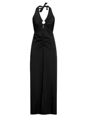 4GIVENESS Maxi Dress With Metal Appliqués Black