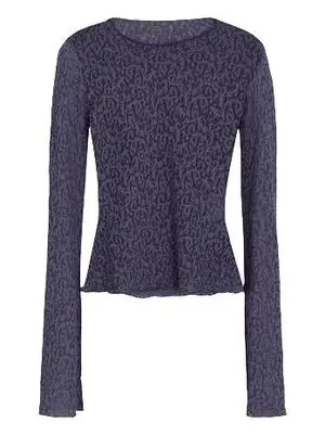 8 BY YOOX Semi-sheer Lace Top - Blue