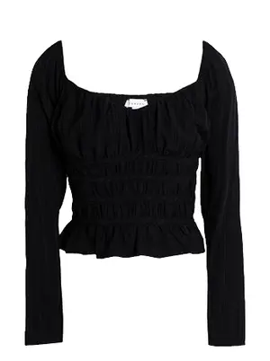 TOPSHOP Woven Gathered Crop Top