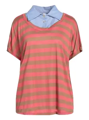 SOUVENIR Striped Top Brown