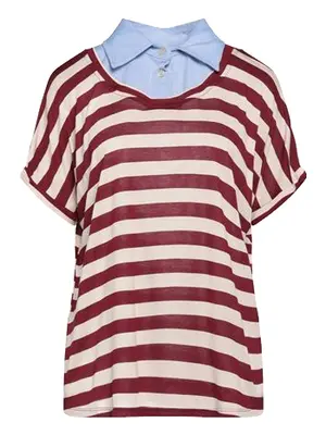 SOUVENIR Striped Top Red