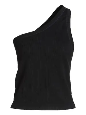 TOPSHOP Ribbed One-Shoulder Top