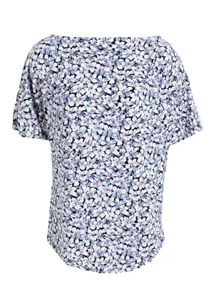 Ralph Lauren Floral Pleated Stretch Jersey Tee - White