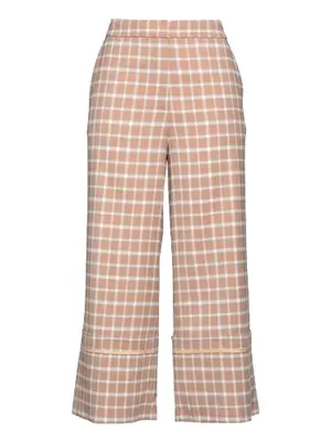 Liviana Conti LIVIANA CONTI Tartan Patterned Pants Camel