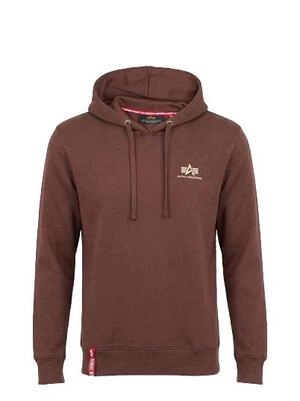 Alpha Industries Cotton Polyester Hoodie - Brown
