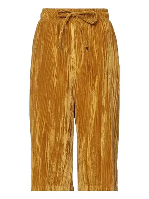 SOUVENIR SOUVENIR Straight-Leg Cropped Pants Yellow