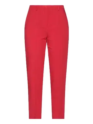 VICOLO Tapered Solid Color Pants - Red