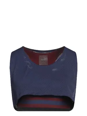 PUMA Synthetic Jersey Crop Top - Navy