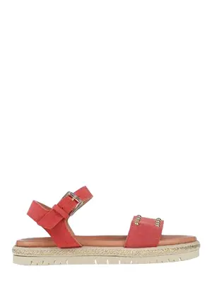 CARLO PAZOLINI CARLO PAZOLINI Leather Espadrille Sandals Red