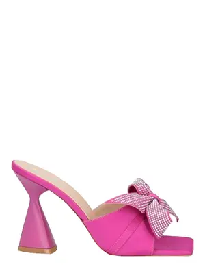 DIVINE FOLLIE Embellished Spool Heel Sandals - Pink