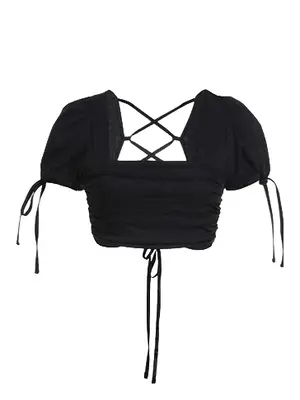 OW OW COLLECTION Woven Crop Top