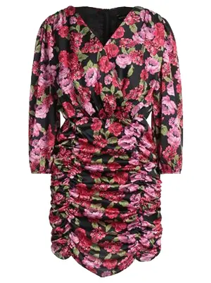 VANESSA SCOTT Floral-print Mini Bodycon Dress - Red