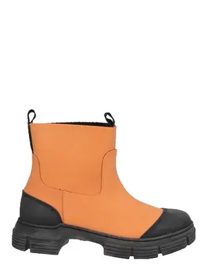 GANNI Ankle Boots Recycled Rubber - Mandarin