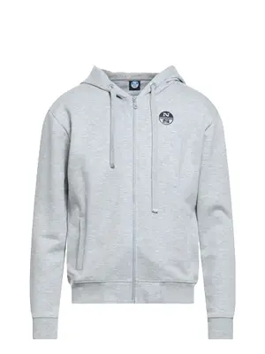 NORTH SAILS Hooded Piqué Sweatshirt Light Grey