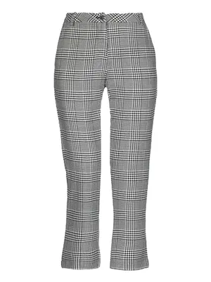 NO SECRETS NO SECRETS Tapered Glen Plaid Pants White