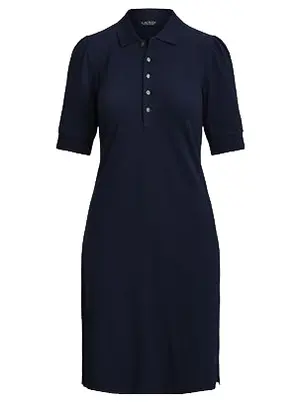 Ralph Lauren Collared Mini Shift Dress Blue