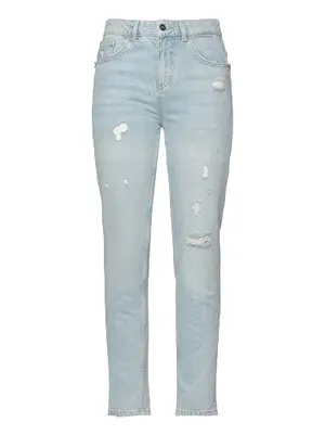 REBEL QUEEN BY LIU •JO Distressed Skinny Jeans - Blue