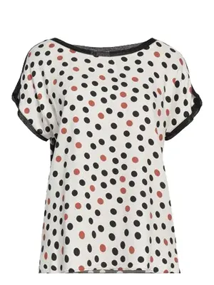 DIANA GALLESI Polka-dot Crepe Top - White