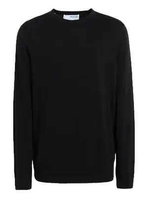 SELECTED Pima Cotton Knit Sweater - Black