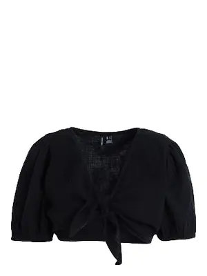 Vero Moda Cotton Crop Top - Black