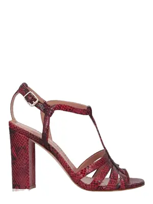 TWINSET Leather Sandals - Red