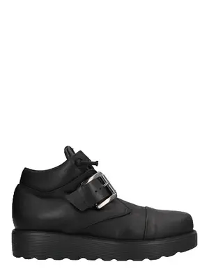 IXOS Leather Ankle Boots With Buckle Black