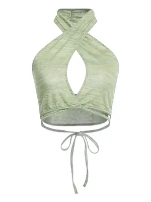 NA-KD Knitted Crop Top - Green