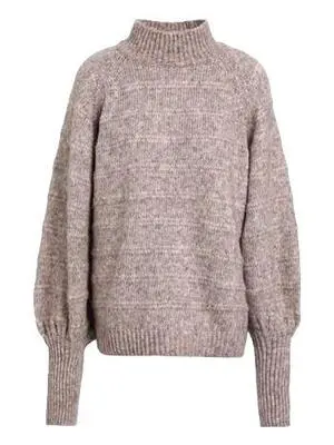 Only Turtleneck Knit Top - Beige