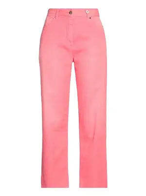 MYTHS Plain Weave Regular Fit Trousers - Magenta