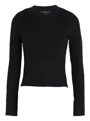 Vero Moda Knitted Ribbed Crewneck Sweater - Black
